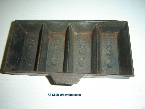 Vintage Lyman 4 Cavity Cast Iron Lead Ingot Mold - Makes 1 Ingots - 2 ...