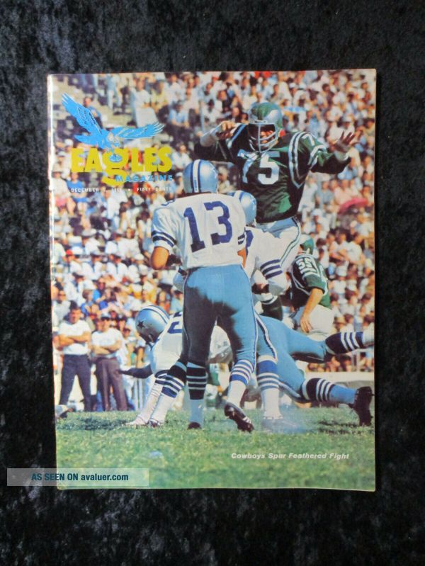Vintage December 5, 1965 Philadelphia Eagles Vs Dallas Cowboys Program ...