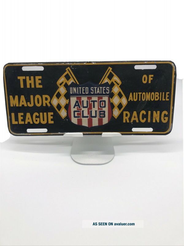 Vintage United States Auto Club Racing License Plate Gas Oil (261 ...