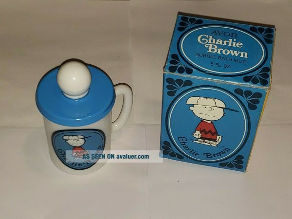 Vintage Charlie Brown Peanuts White Milk Glass Mug Cup 5 Oz By Avon ...