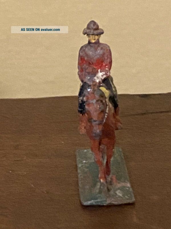 Vintage Painted Lead Britians Ltd Mounted Canadian Mountie On Horse Toy ...