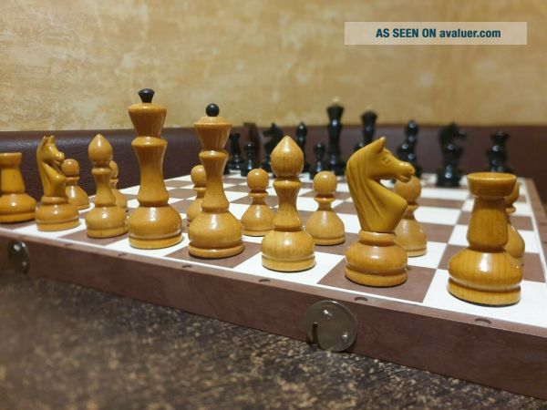 Fastship Classic Soviet Chess Set Wooden Russian Vintage USSR Antique ...