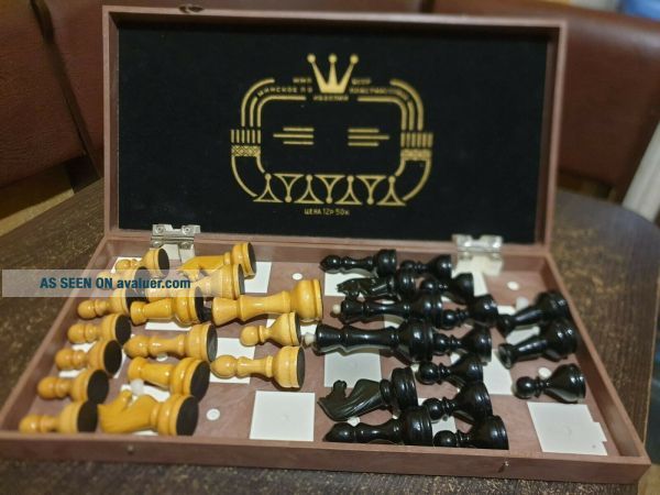 Fastship Classic Soviet Chess Set Wooden Russian Vintage USSR Antique ...