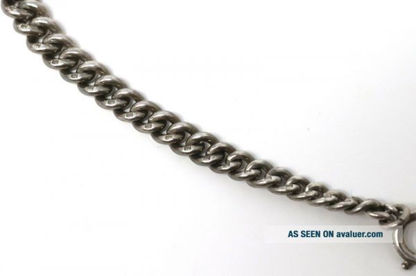 Splendid Antique Victorian Edwardian Thick Chunky Solid Silver Albert ...