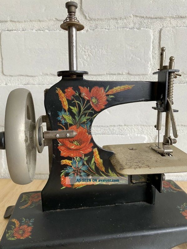 Antique Casige Little Red Riding Hood Toy Sewing Machine, Germany ...