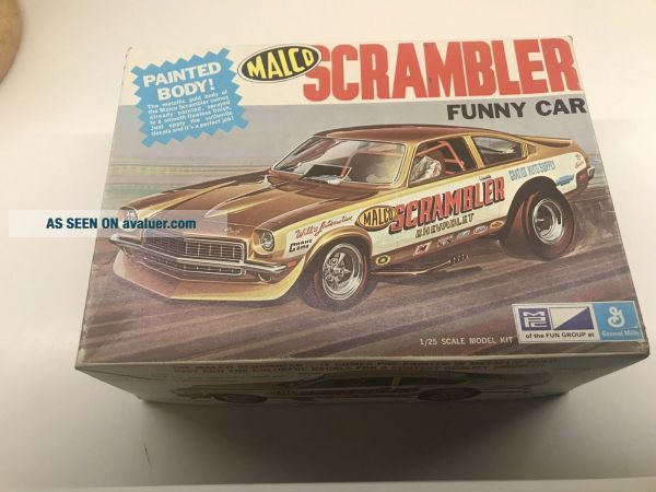 Vintage MPC Scrambler Chevy Vega Funny Car Model Kit Part Built Restore ...