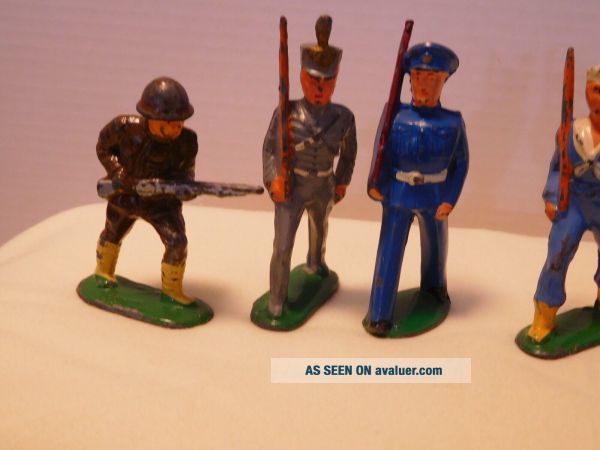 7 Vintage Lead Military Figures Barclay Manoil Navy West Point Army ...