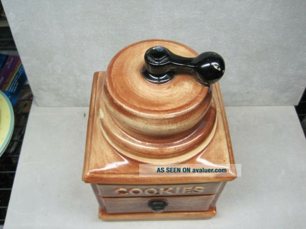 Vintage McCoy Coffee Grinder Cookie Jar Container | #45671537