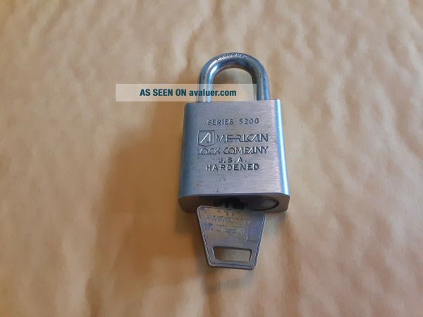 Vintage American Lock Company Series 5200 PGF Padlock With Key | #45700596