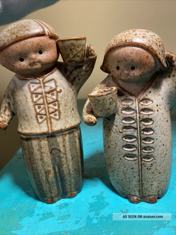Vintage Midcentury UCTCI Gempo Japan Stoneware Man And Woman Salt ...