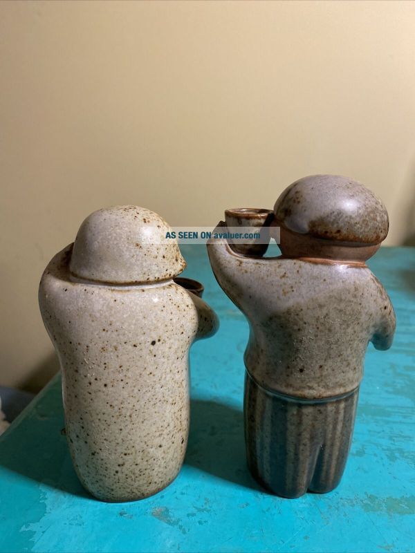 Vintage Midcentury UCTCI Gempo Japan Stoneware Man And Woman Salt ...