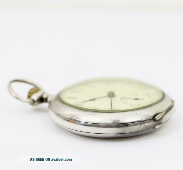 A Sterling Silver Gents Pocket Watch Swiss Hallmarks | #45698730