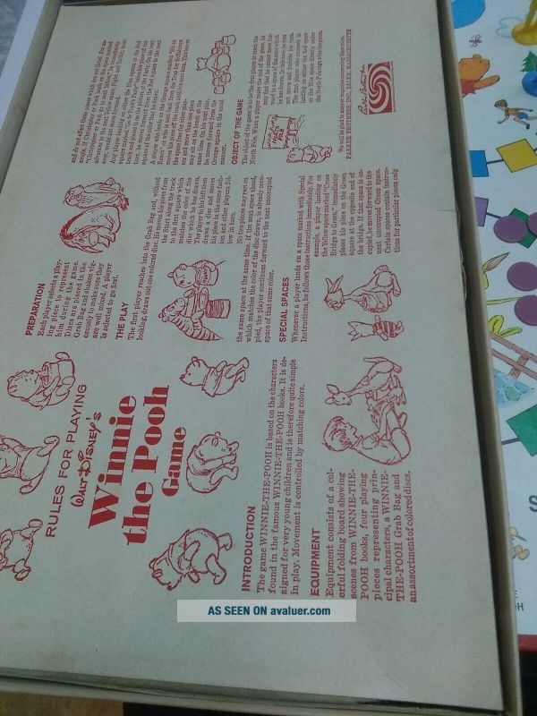 Vintage Walt Disney ' S Winnie The Pooh Board Game 1964 Parker Brothers ...