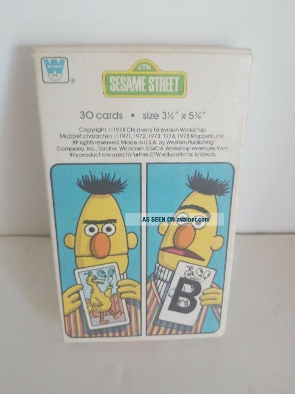 Vintage 1978 Sesame Street Alphabet Card Jim Henson Muppets | #45726167