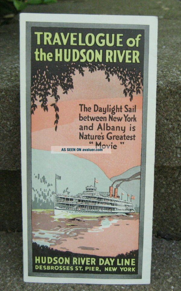 1928 Hudson River Day Line Brochure And Map. Albany To NY Cruise ...