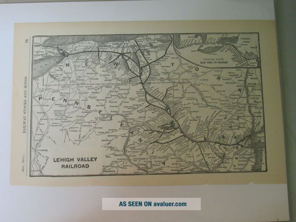 Map Of The Lehigh Valley Railroad 1911 | #45761166