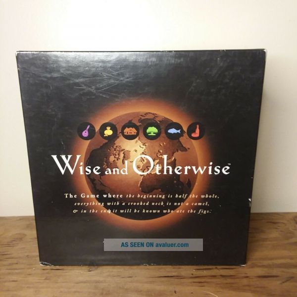 Wise And Otherwise Board Game Vintage Family Fun Creative Phrases ...