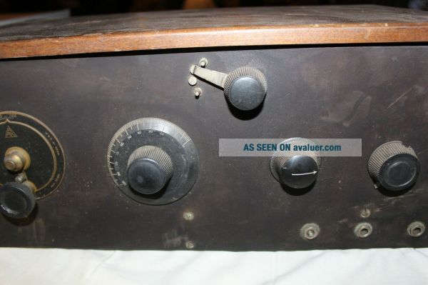 Vintage Or Antique Kit Radio In Wood Case Homemade Apex Dials Short ...