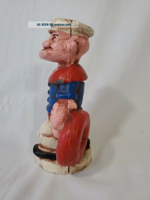 Vintage Popeye The Sailor Man Cast Iron Piggy Bank With Lifesaver ...