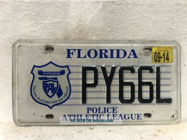 2014 Florida Police Athletic League License Plate | #45809334