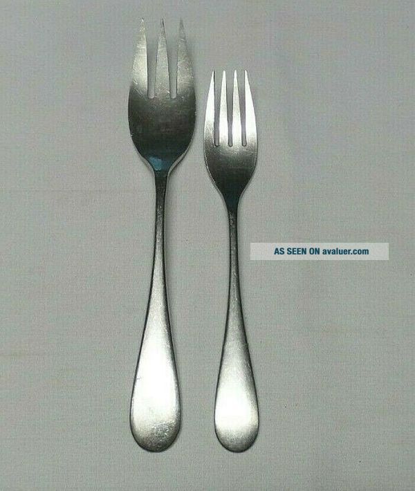 Vintage ONEIDA Heirloom OMNI Stainless Flatware Meat Fork Dinner Fork ...