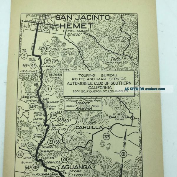 Vintage Automobile Club Of Southern California 1930s Hemet Julian Road ...