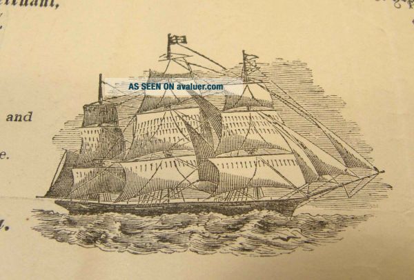 ANTIQUE 1881 SCHOONER SHIP BILL OF LADING NY & BRUNSWICK GA RAILROAD ...