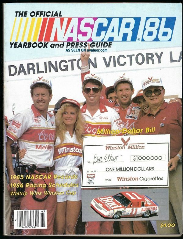 1986 NASCAR YearBook PRESS GUIDE Bill Elliott WINSTON CUP Waltrip ...