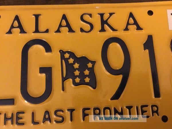 2015 ALASKA “The Last Frontier” License Plate. GLG 918 | #45842434