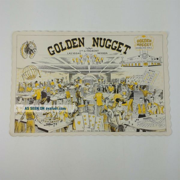 6 Golden Nugget Las Vegas Nevada Gambling Hall Casino Vintage Ad ...