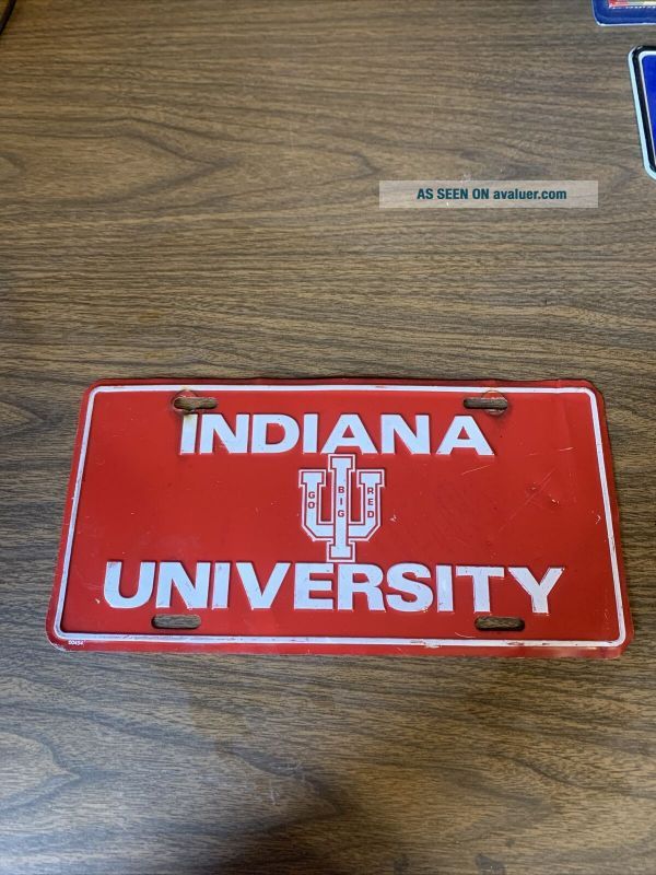 Vintage Indiana University Hoosiers Metal License Plate Go Big Red ...