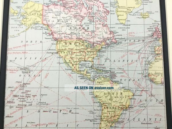1920 Antique Prints World Map Of The British Empire Colonies Colonial ...