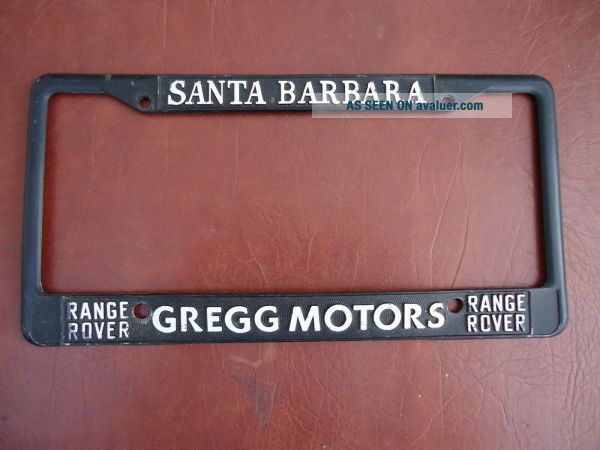 Gregg Motors Santa Barbara CA Range Rover License Plate Frame | #45900069