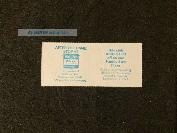 1977 Football Ticket Stub SEATTLE SEAHAWKS VS Denver Broncos 2ND NFL ...