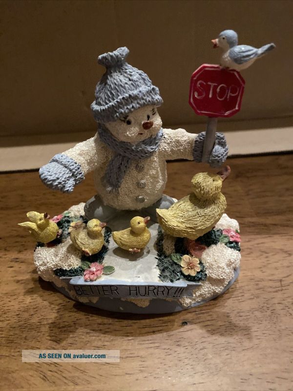 Vintage Snow Buddies Better Hurry Snowman Helping Country Farm Chicken ...