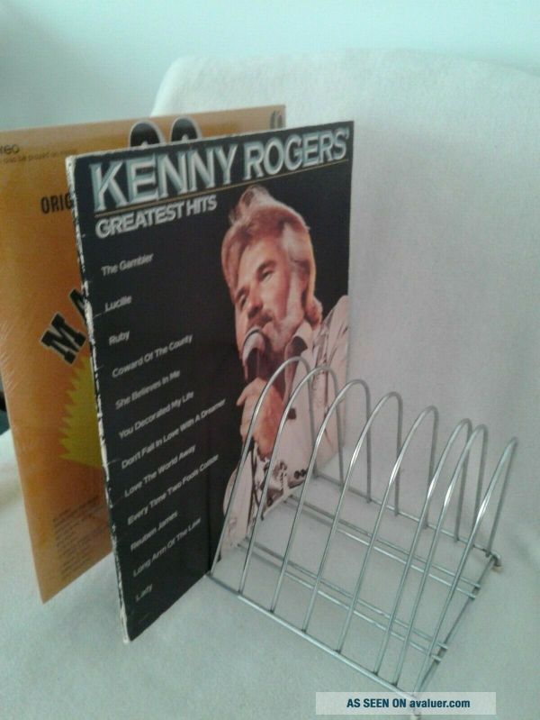 Vintage Metal Record Stand For LP ' S Also As A Plate Holder | #46068673
