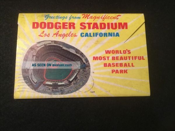 1971 Greetings From Dodger Stadium Fold - Out Postcard Book Complete ...
