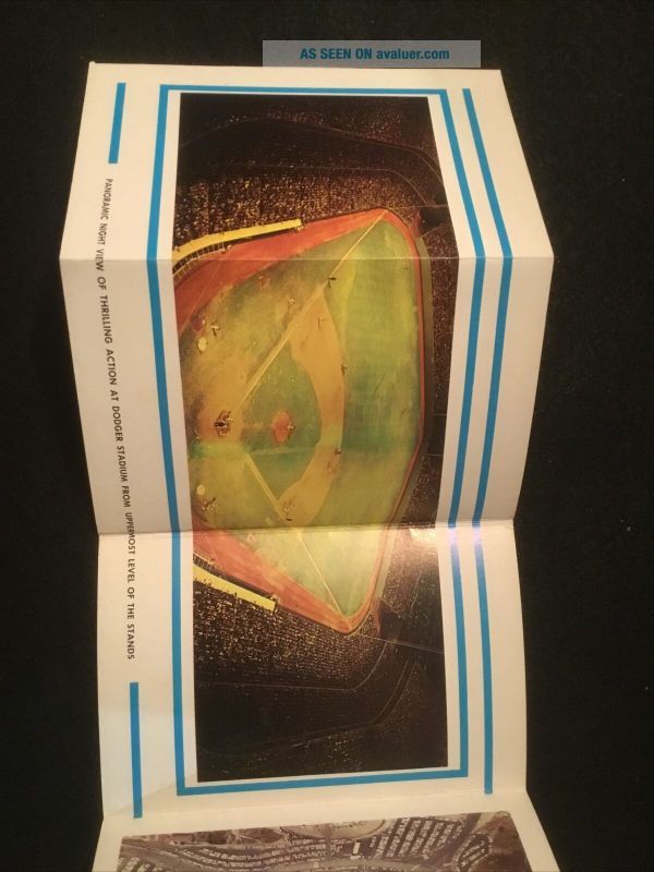 1971 Greetings From Dodger Stadium Fold - Out Postcard Book Complete ...