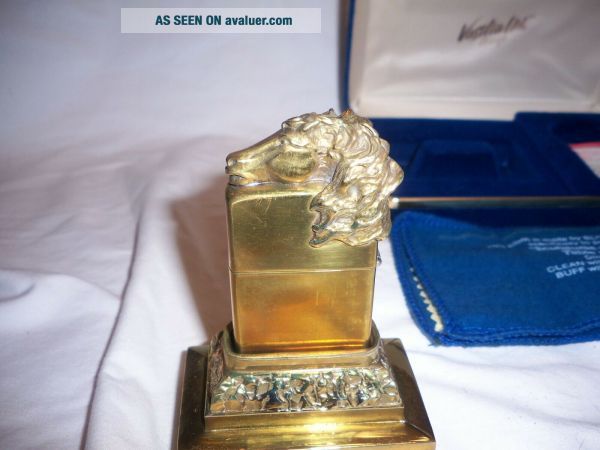1982 ZIPPO TABLE LIGHTER THE STALLION BY VASILIA LTD CHICAGO ART ...
