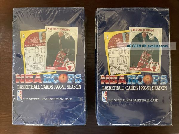 Two 1990 - 91 NBA Hoops Basketball Series 1 Box (2 Boxes) - Michael ...