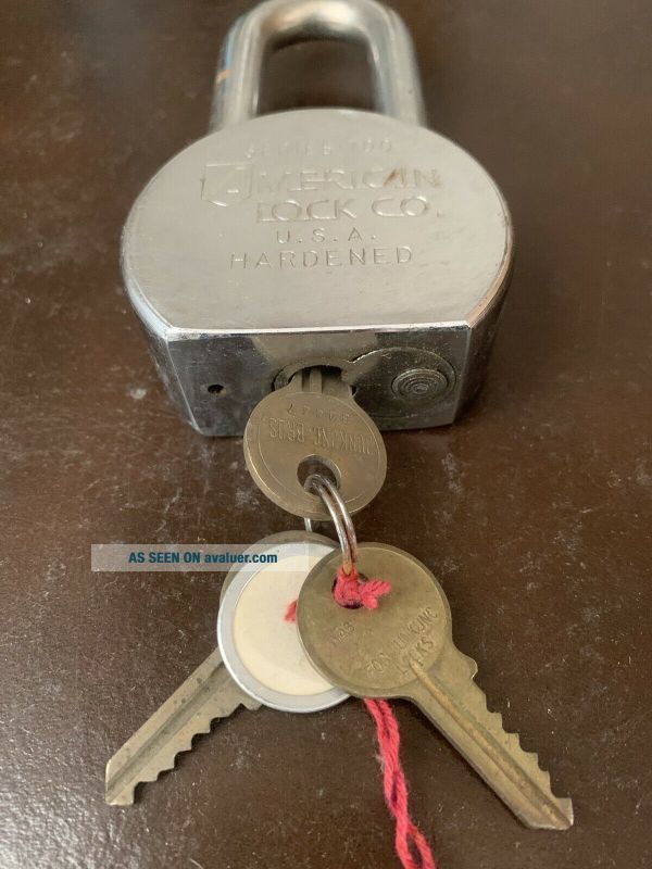 Vintage American Lock Company Large Padlock With Key USA Hardened ...
