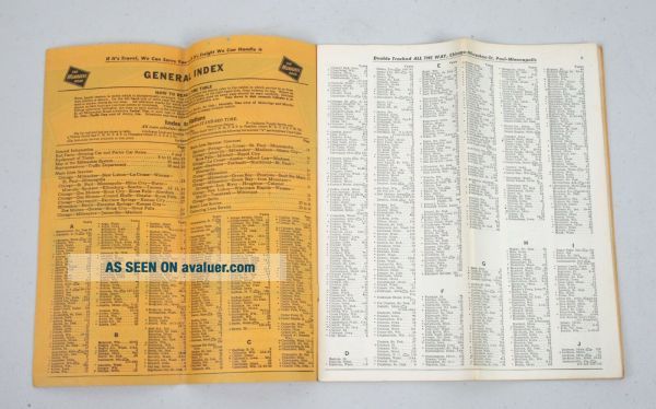 Vintage Railroad Timetable 1952 The Milwaukee Road Hiawatha Olympian ...