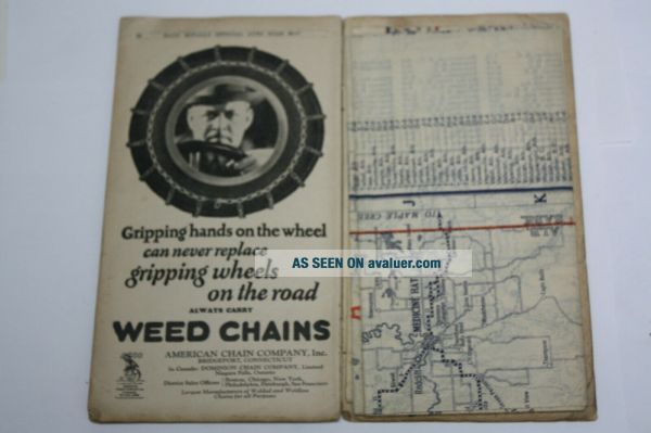 1926 Rand McNally Auto Trails Map ALBERTA BRITISH COLUMBIA Booklet With ...