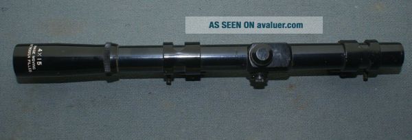 Vintage CROSMAN ARMS Scope 4 X 15 Made In Japan 3/4 Inch Rings & 2 ...