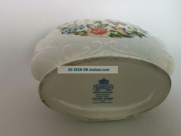 Vintage Aynsley English Fine Bone China Shell Vase Cottage Garden ...
