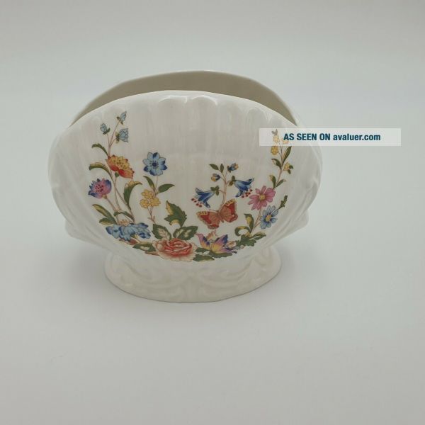 Vintage Aynsley English Fine Bone China Shell Vase Cottage Garden ...