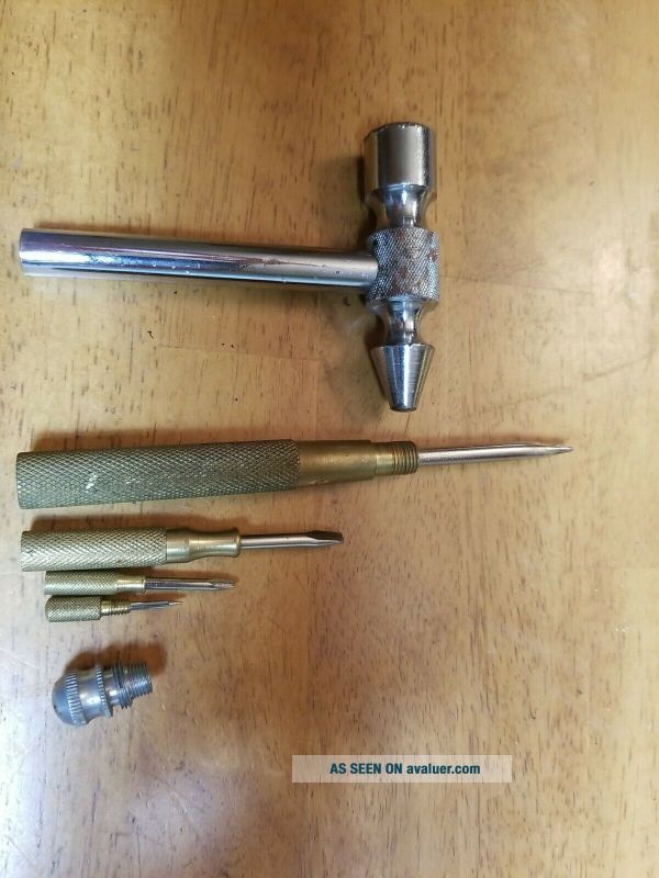 Vintage Nesting Hammer Screwdriver GAM MFG CO Lancaster Pa. Brass 6 ...