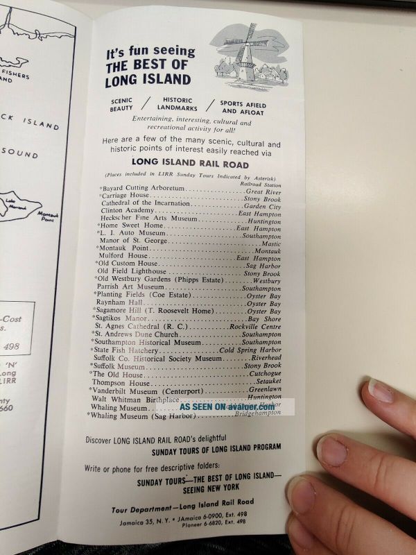 Map Of The Long Island Rail Road Brochure - Pre 1960 | #46326983