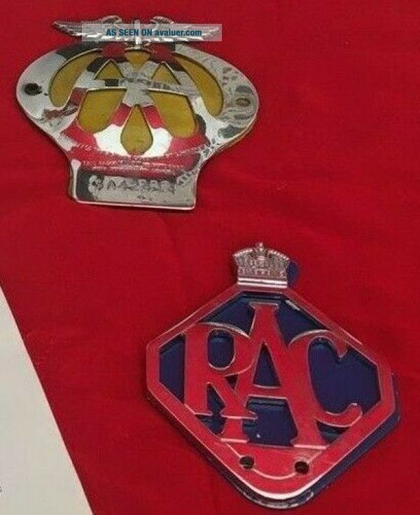 Vintage UK Motor Club Badges RAC And AA Badges | #46429903
