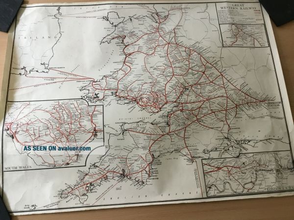 GWR MAP OF SYSTEM STEAM LOCOMOTIVE ERA | #46416454